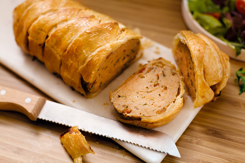 Chicken filled puff pastry - Creapan pancakes