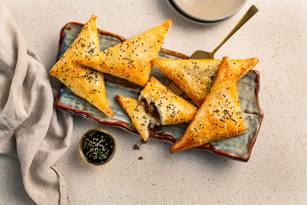 Pork Puff Pastries - Creapan pancakes