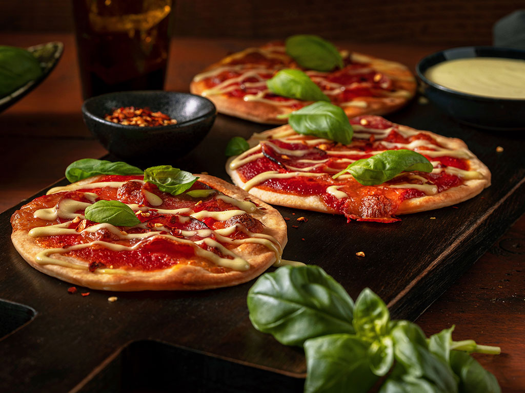 Spicy mini pizza’s - Creapan pancakes